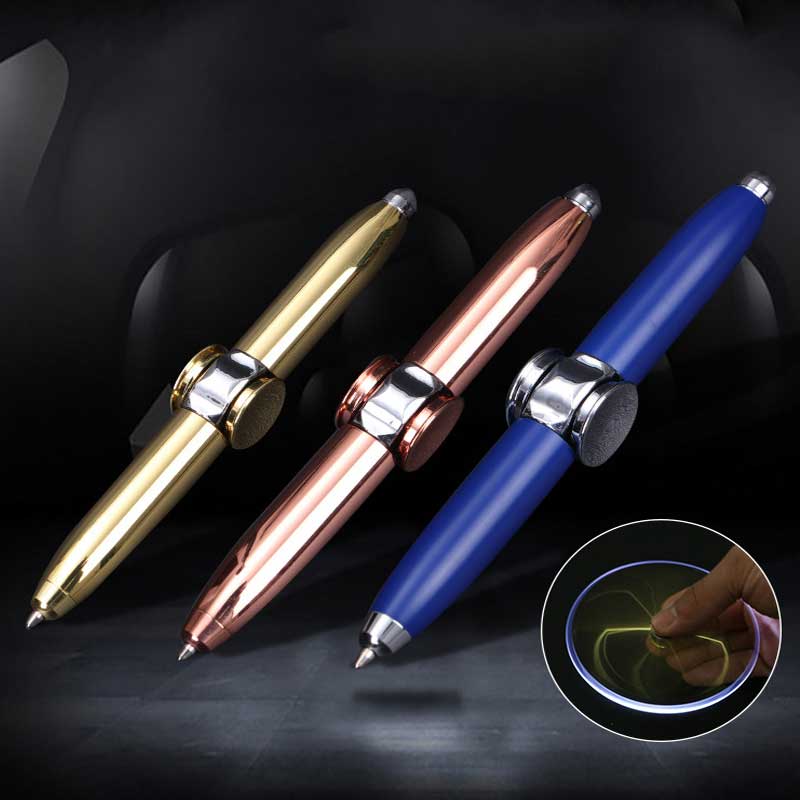 metal fingertip gyro pen multi-function LED lamp b... – Vicedeal