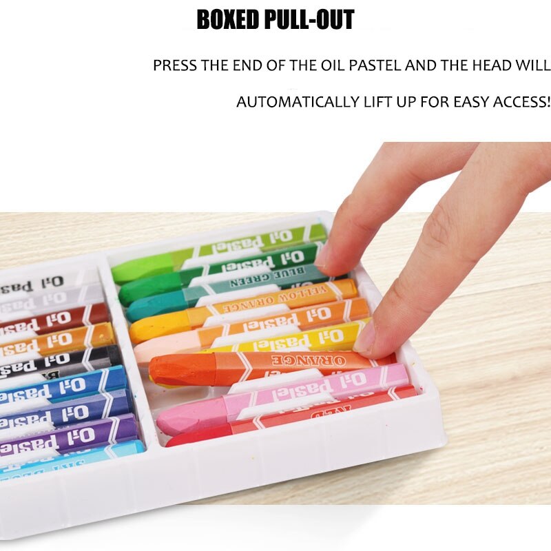 36 Colors Hexagon Shape Crayon Oil Pastel Artist S... – Vicedeal