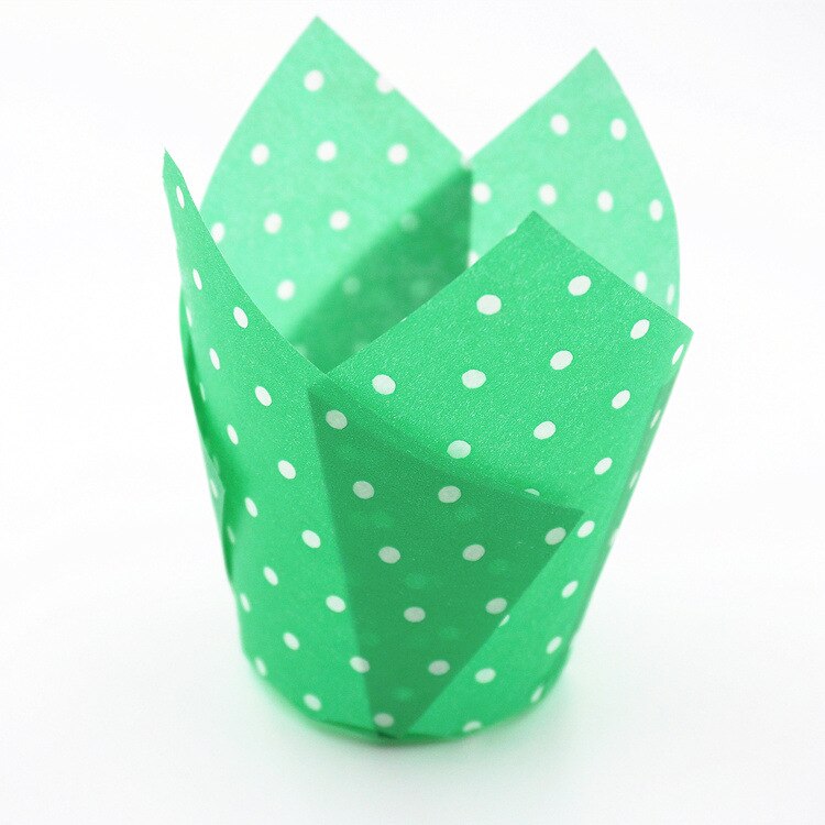 50 Stuks Papieren Cake Liner Dots Kleurrijke Tulip... – Vicedeal