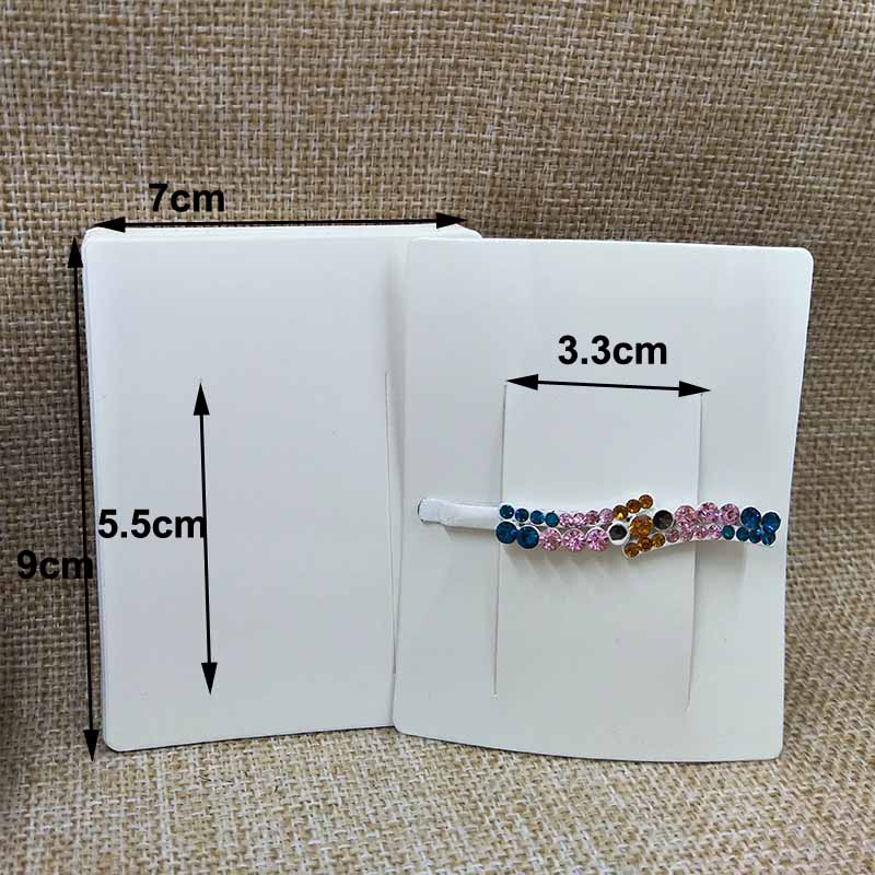 7*9cm white/kraft/black DIY blank hair clip displa... – Vicedeal