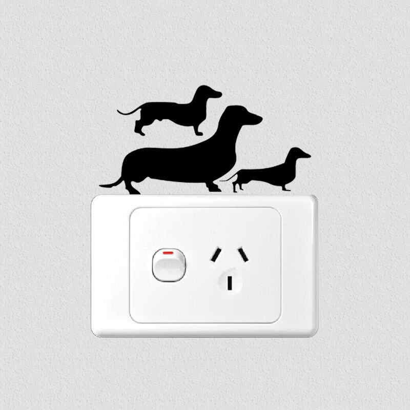 Dachshund Family Switch Stickers Vinyl Wall Decal ... – Grandado