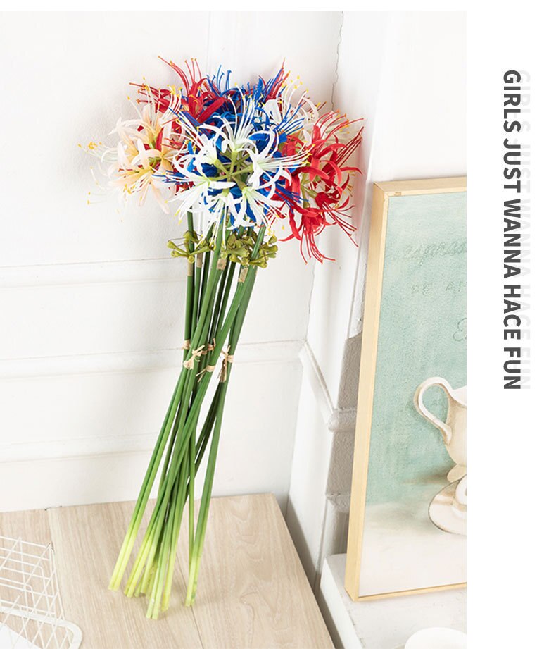 1PC Beautiful Red Spider Lily Stems Artificial Hig... – Grandado