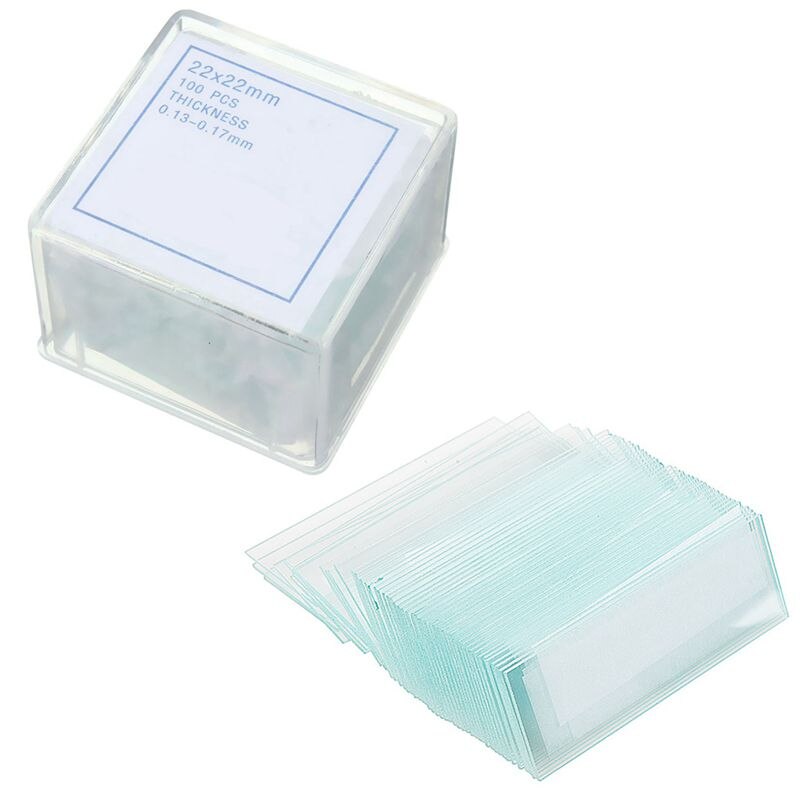 100Pcs Transparent Slides 22X22mm for Microscope w... – Vicedeal