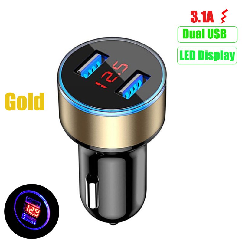 3.1A Dual USB Car Charger LED Display For HAVAL H1... – Grandado