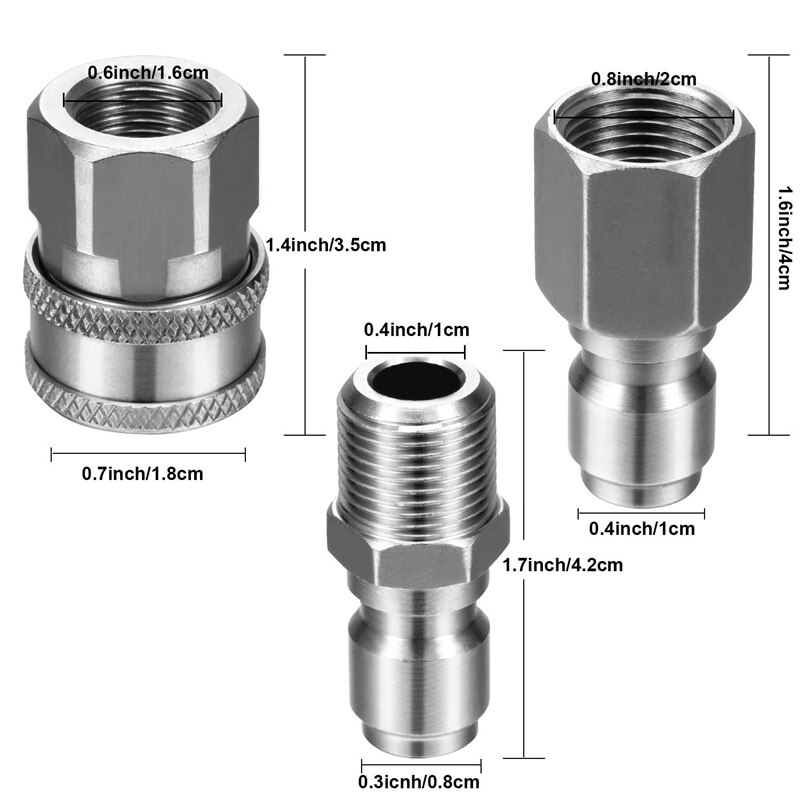 ABSF NPT 3/8Inch Stainless Steel Male And Female Q... – Grandado