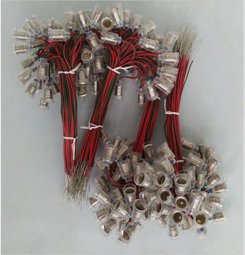 E10 Lampholder with Wire LED Bulbs Base Socket 50P... – Grandado