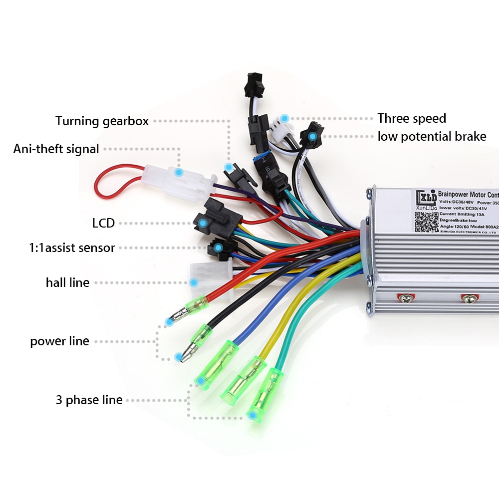 Electric Bike Controller 36/48V 350W Brushless E-b... – Grandado