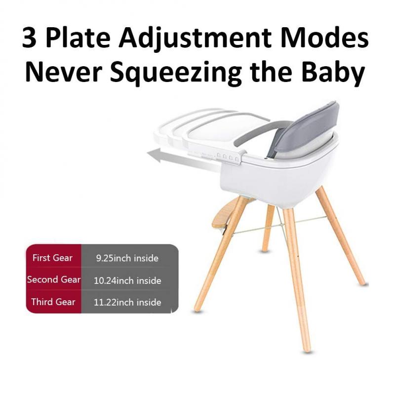 Baby High Chair Adjustable Solid Wood Dining Table... – Grandado