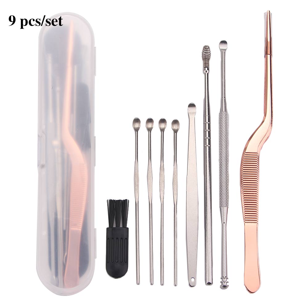 9Pcs/Set with box Stainless Steel Ear Wax Pickers ... – Vicedeal