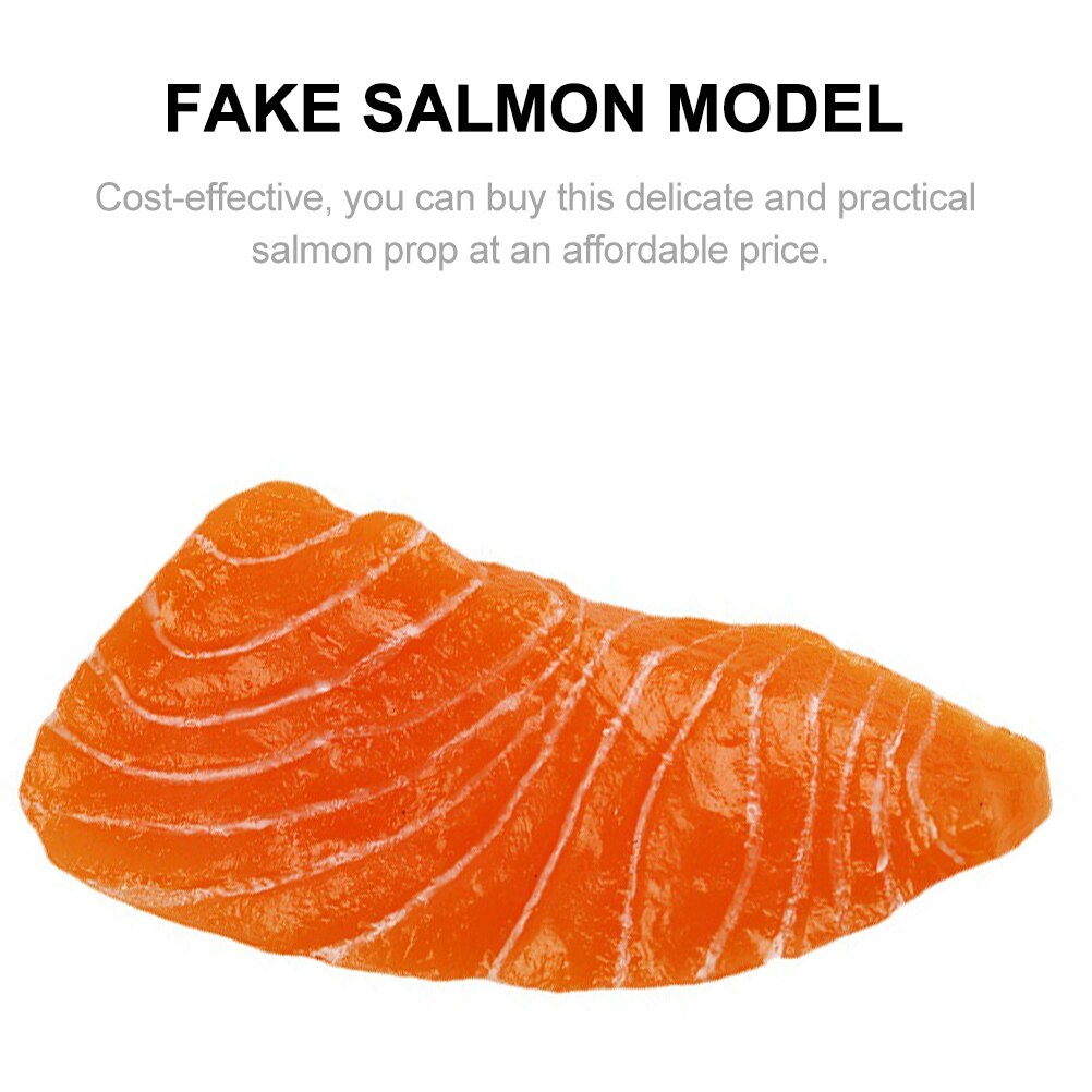 2PCS Simulation Food Model Salmon Model Photo Prop... – Grandado