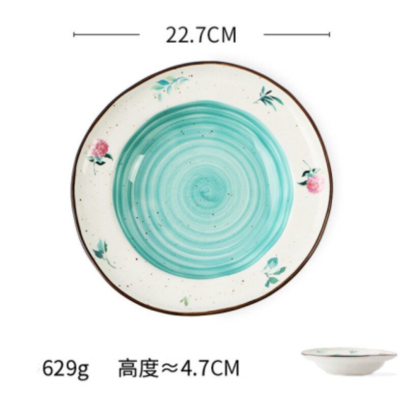 Home ceramic tableware western food deep/shallow d... – Vicedeal