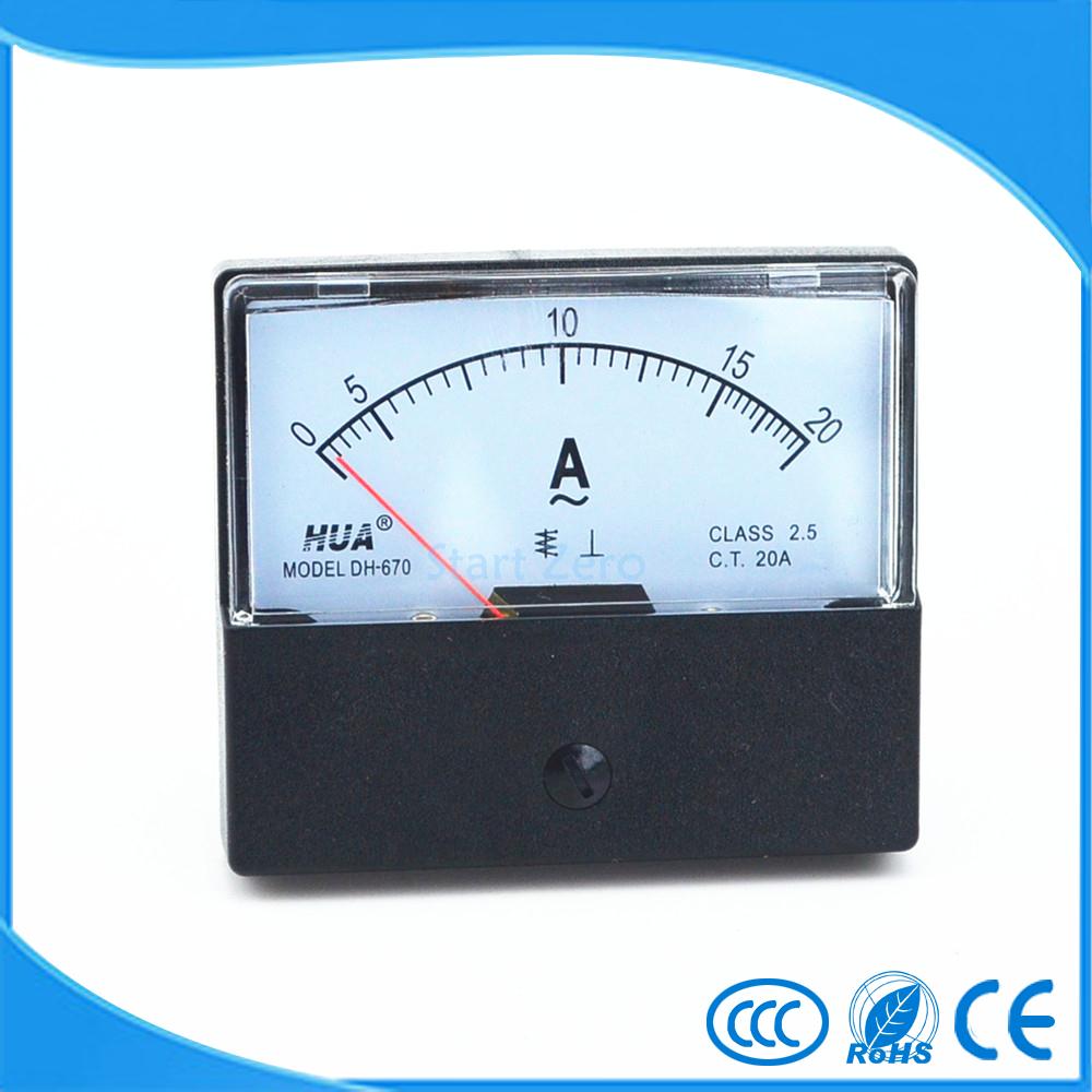 AC 0-20A Analog Panel Meter Ammeter Gauge DH-670 – Vicedeal