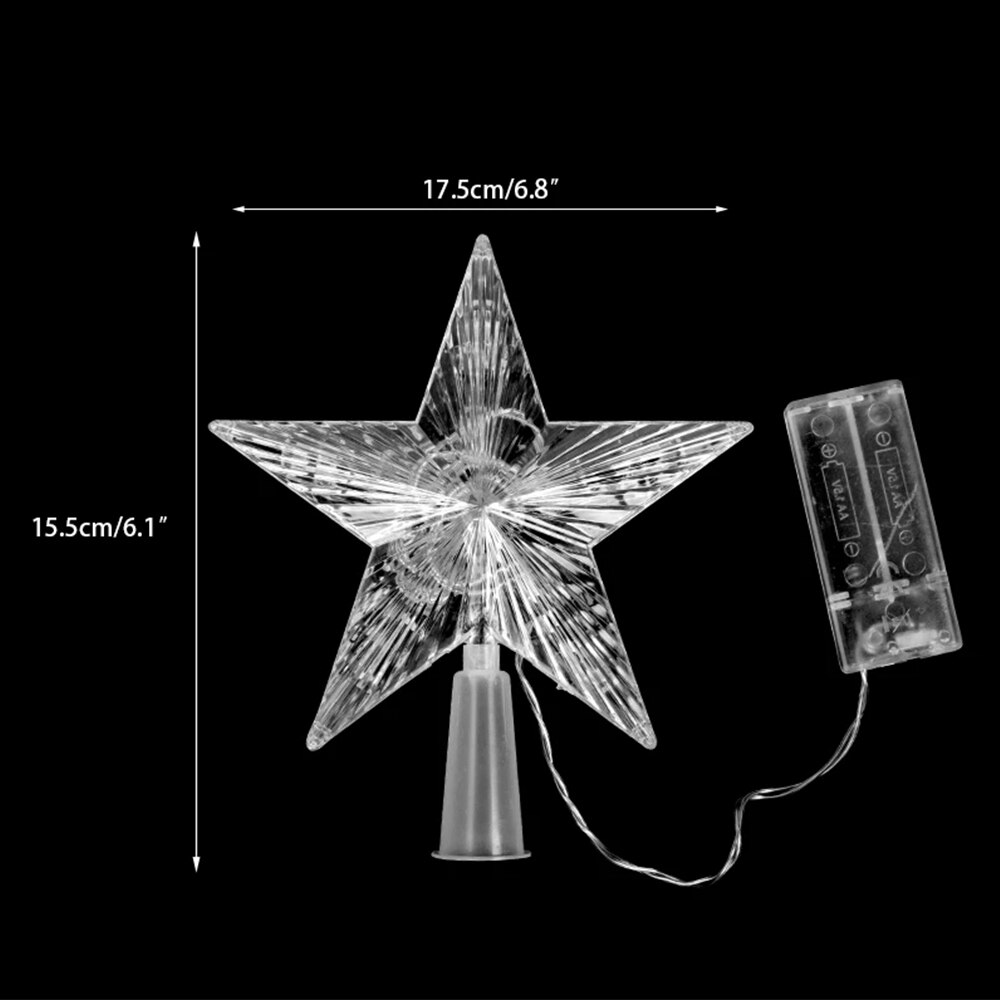 Christmas Tree Star Topper LED Lighted Star for Ch... – Grandado
