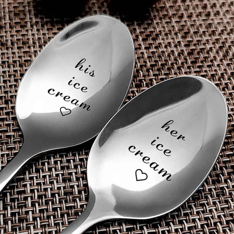 Stainless Steel Coffee Spoon Letter Ice Cream Dess... – Vicedeal