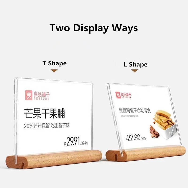 A6 T / L Display Double-sided Table Desktop Acryli... – Grandado