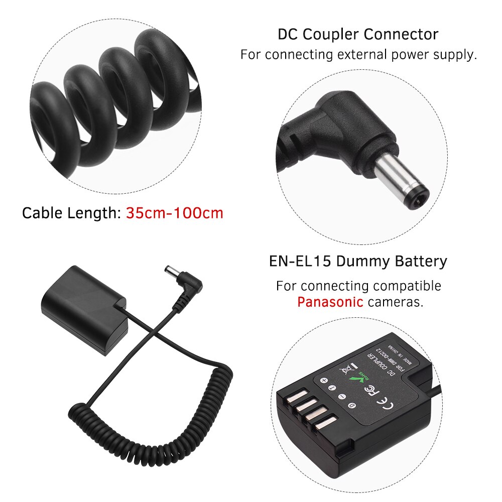 Andoer LP-E6 Dummy Battery Pack DC Coupler Connect... – Vicedeal