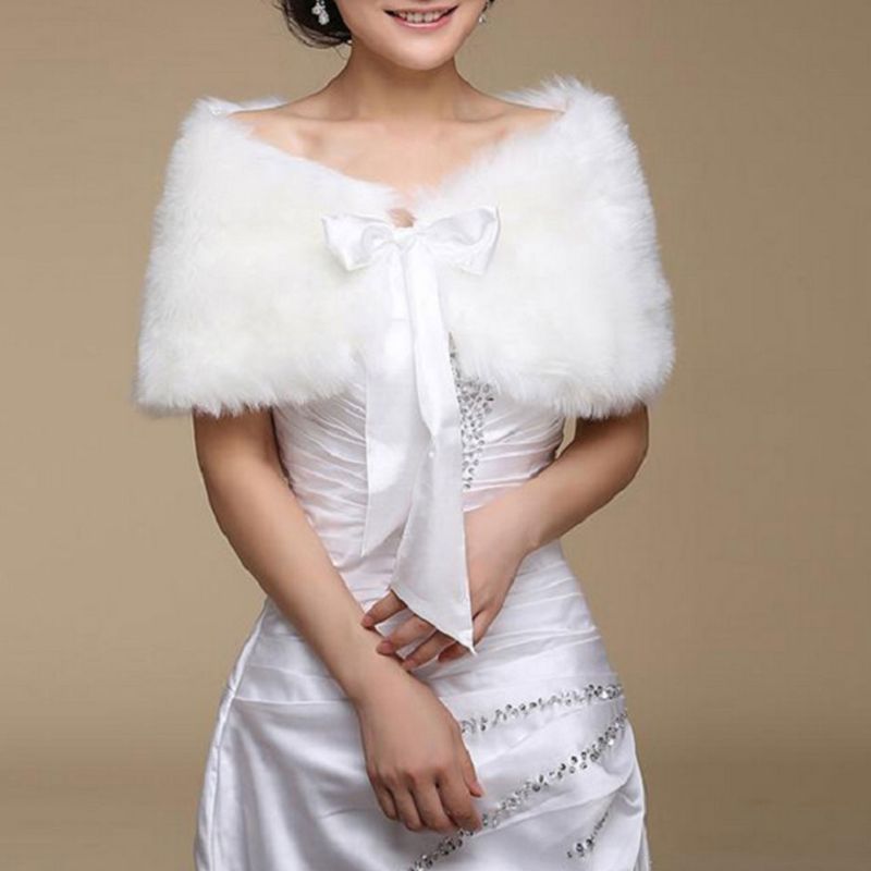 Vrouwen Winter One Size Warm Faux Fur Cape Mantel ... – Grandado