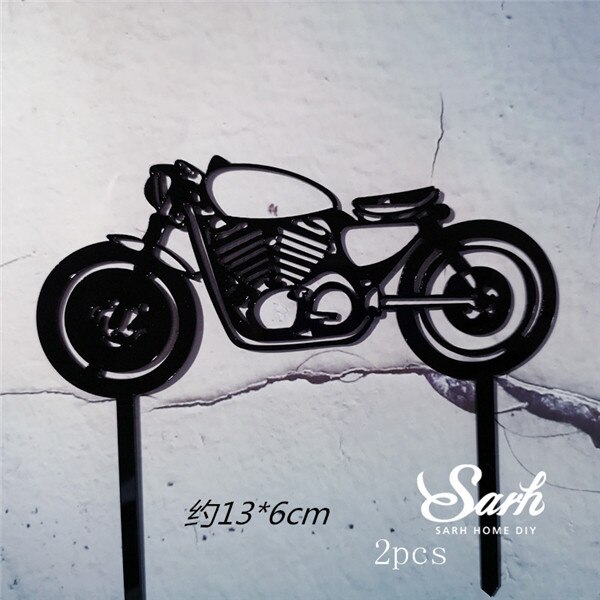 Black Gold Punk Style Cool Locomotive Cake Topper ... – Grandado