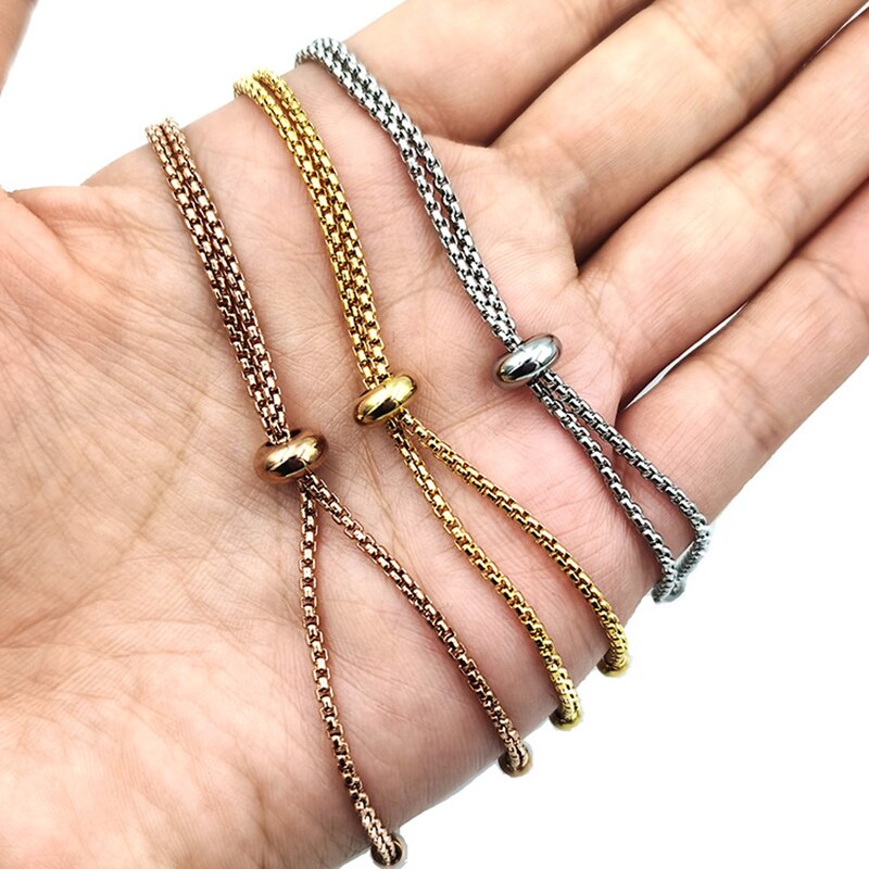 100% Stainless Steel Positioning Bead Bracelet Sli... – Grandado