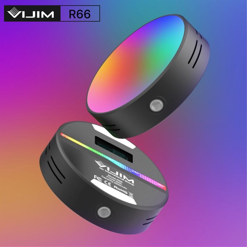Vijim R66 Rgb Led Video Licht Ronde Licht Met Diff... – Vicedeal
