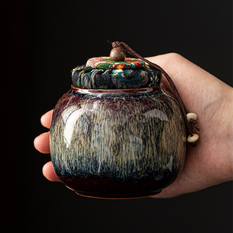 LUWU small ceramic tea canister porcelain caddy st... – Vicedeal