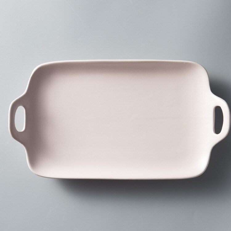 Japanese Simple Style Ceramic Ear Plate Dinner Bre... – Grandado