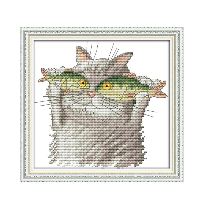 I love fish cross stitch kit aida 14ct 11ct count ... – Grandado