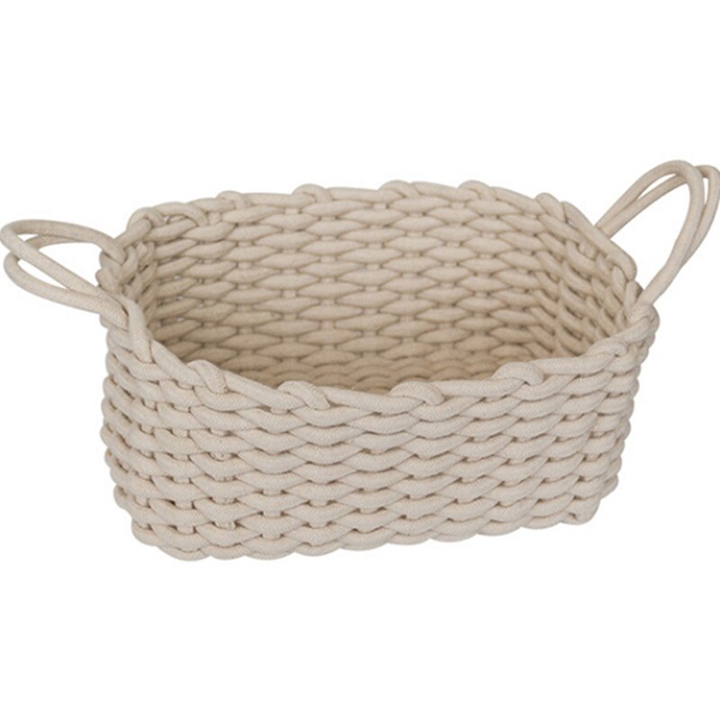 Linen Crochet Storage Basket Handmade Clothes Laun... – Grandado
