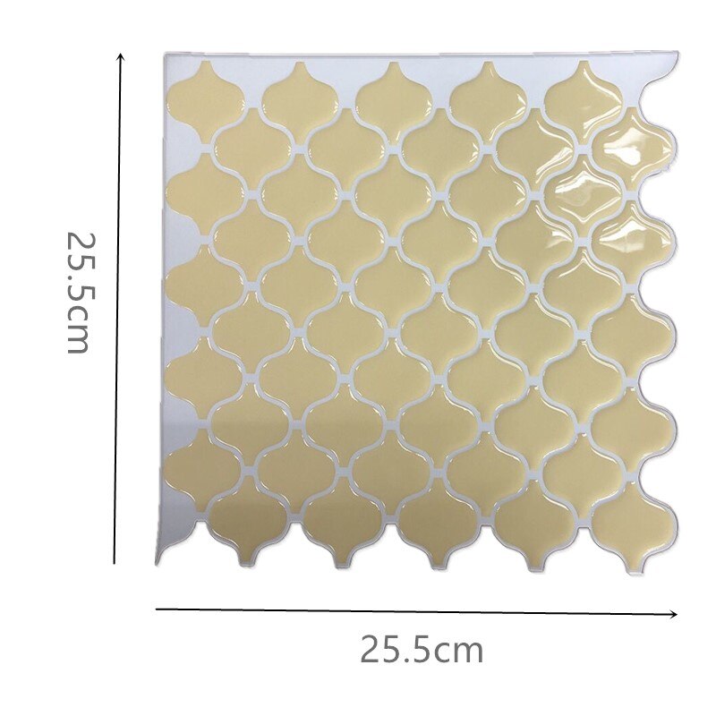 Yellow Arabesque Moroccan Tile Self Adhesive Backs... – Grandado