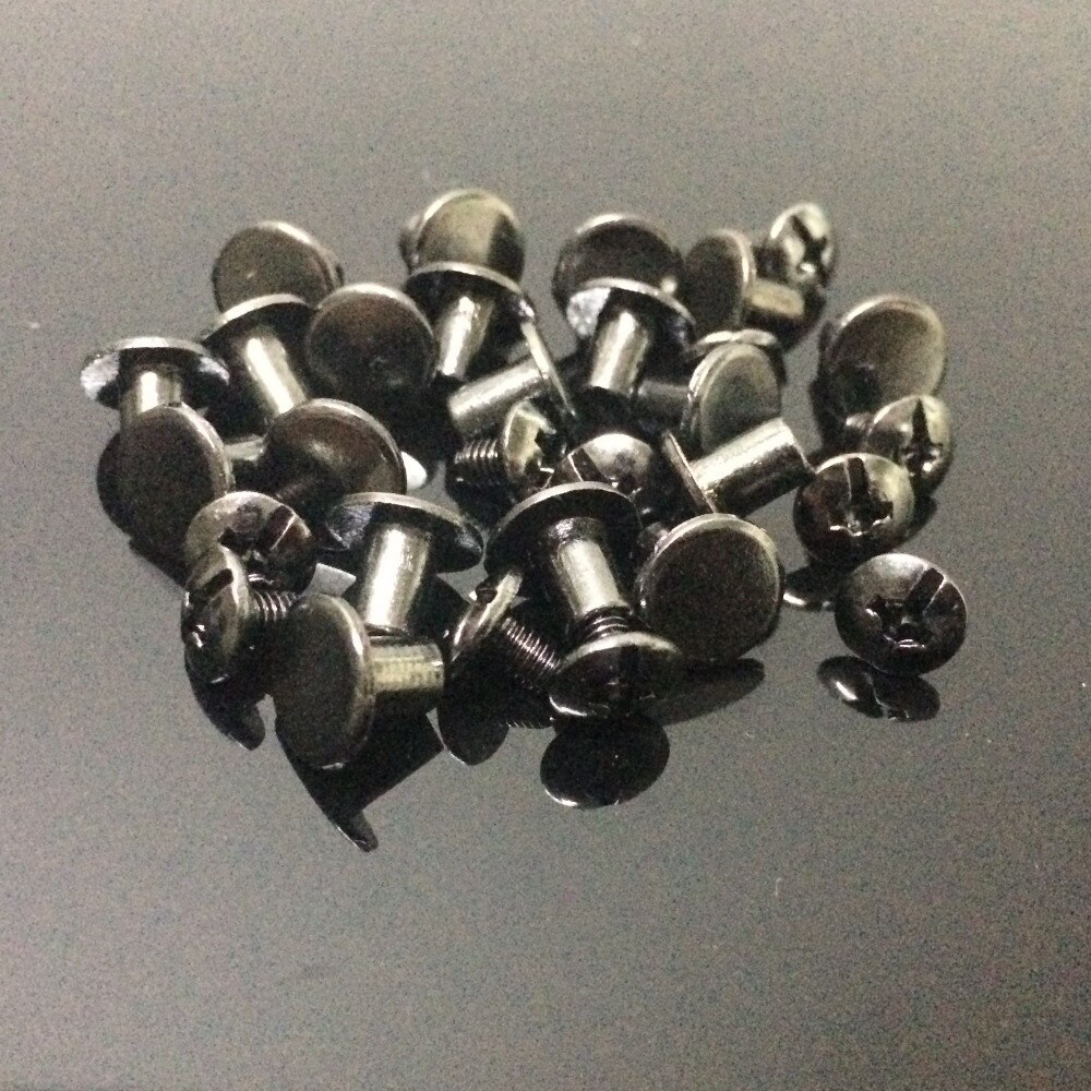 100Sets 8X7MM Black Round Flat Spikes Metal Studs ... – Grandado