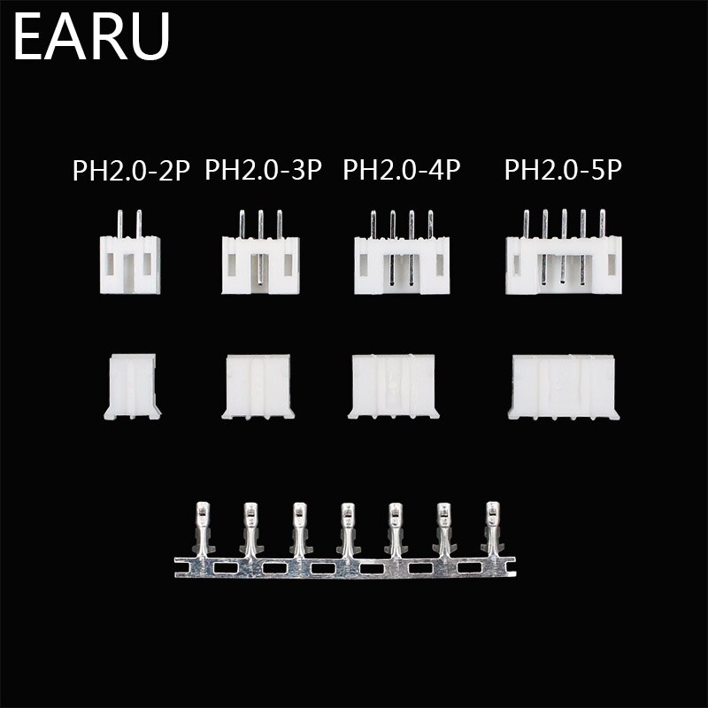 230 pcs PH2.0 2 p 3 p 4 p 5 pin 2.0mm Toonhoogte T... – Grandado