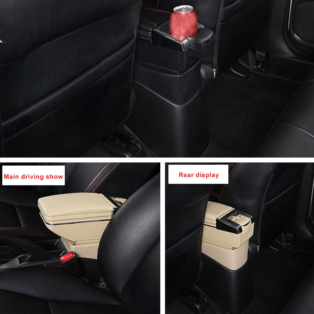 Armrest box adjustable width car storage box modif... – Grandado