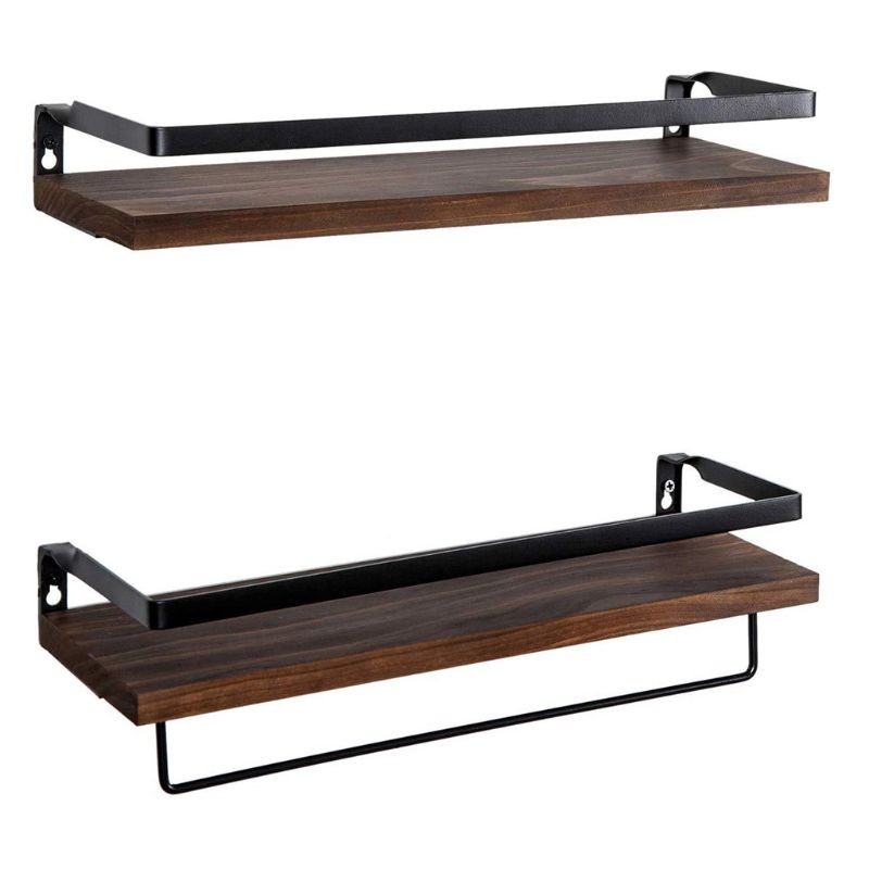 2 stk flytende hyller veggmonterte oppbevaringshyl... – Grandado