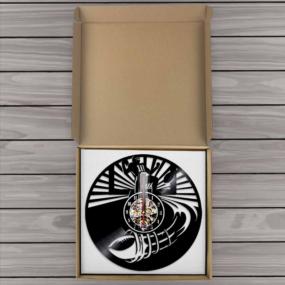American Football Wall Clock Rugby Football Vintag... – Grandado