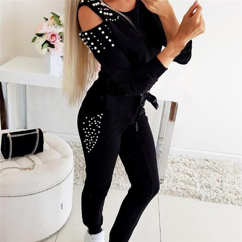 Women Tracksuit Sportswear Solid Color Sport Suit ... – Vicedeal