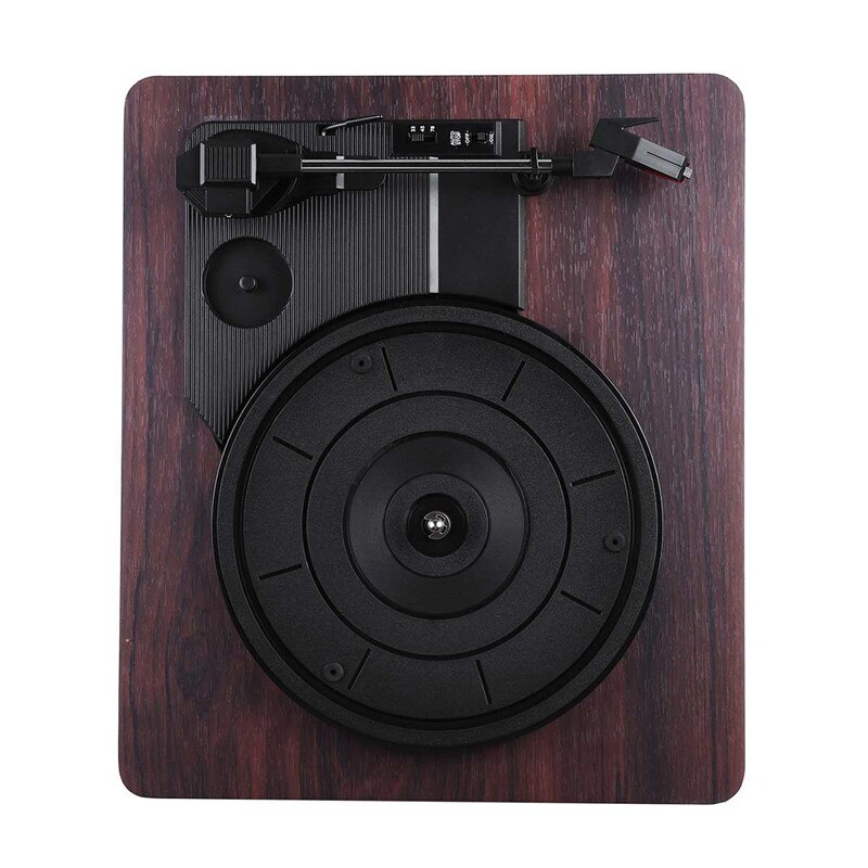 Wood Color Record Retro Player 33RPM Portable Audi... – Grandado