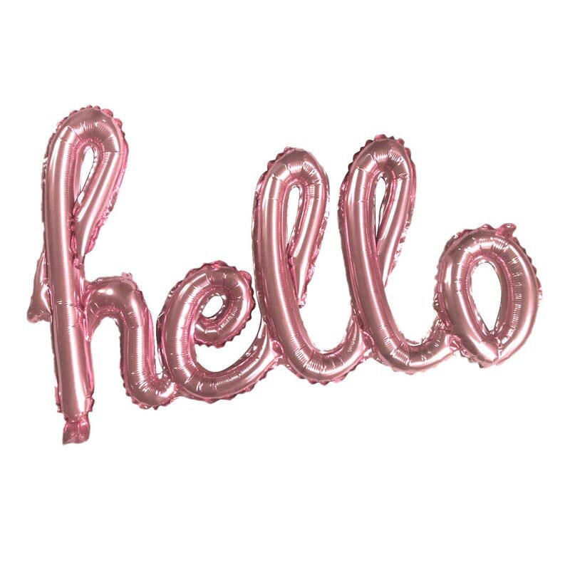 Aluminum Film Balloon Conjoined Letters Hello Part... – Grandado
