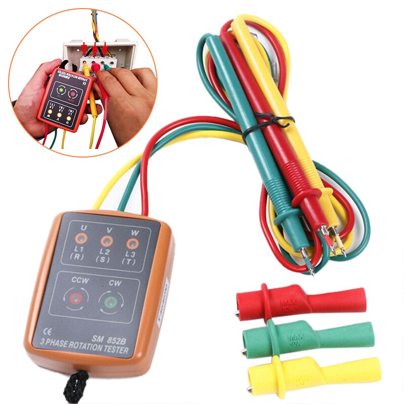 SM852B 3 Phase Rotation Tester Digital Phase Indic... – Grandado
