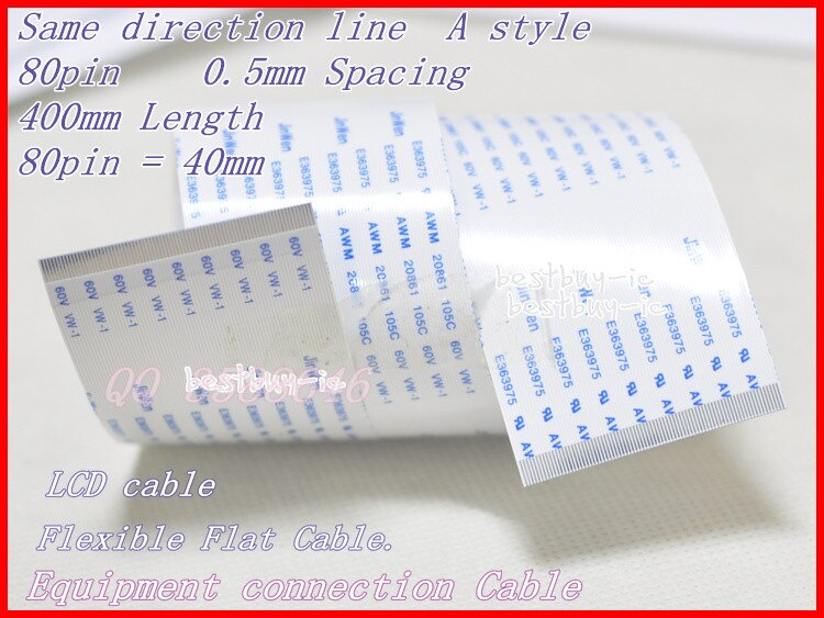 0.5mm Spacing +400mm Length +80Pin A / same direct... – Grandado
