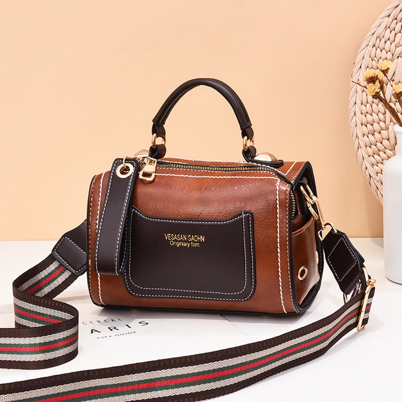 Lente Lederen Handtas Vrouw Kleine Vintage Crossbo... – Vicedeal