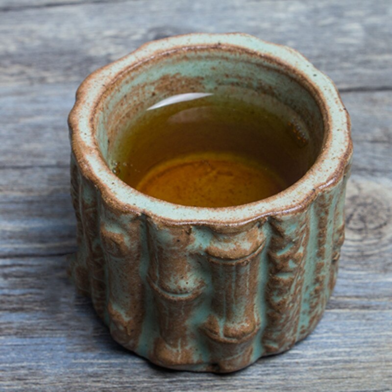 Antique Hand Painted Tea Master Cup Vintage Bamboo... – Vicedeal
