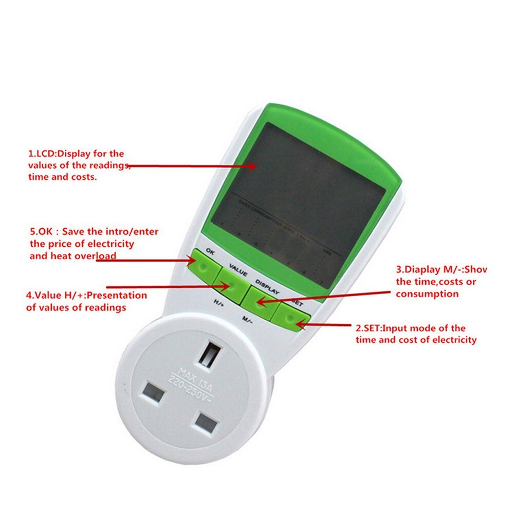 110 / 240V Voltage Current and Power Metering Sock... – Grandado