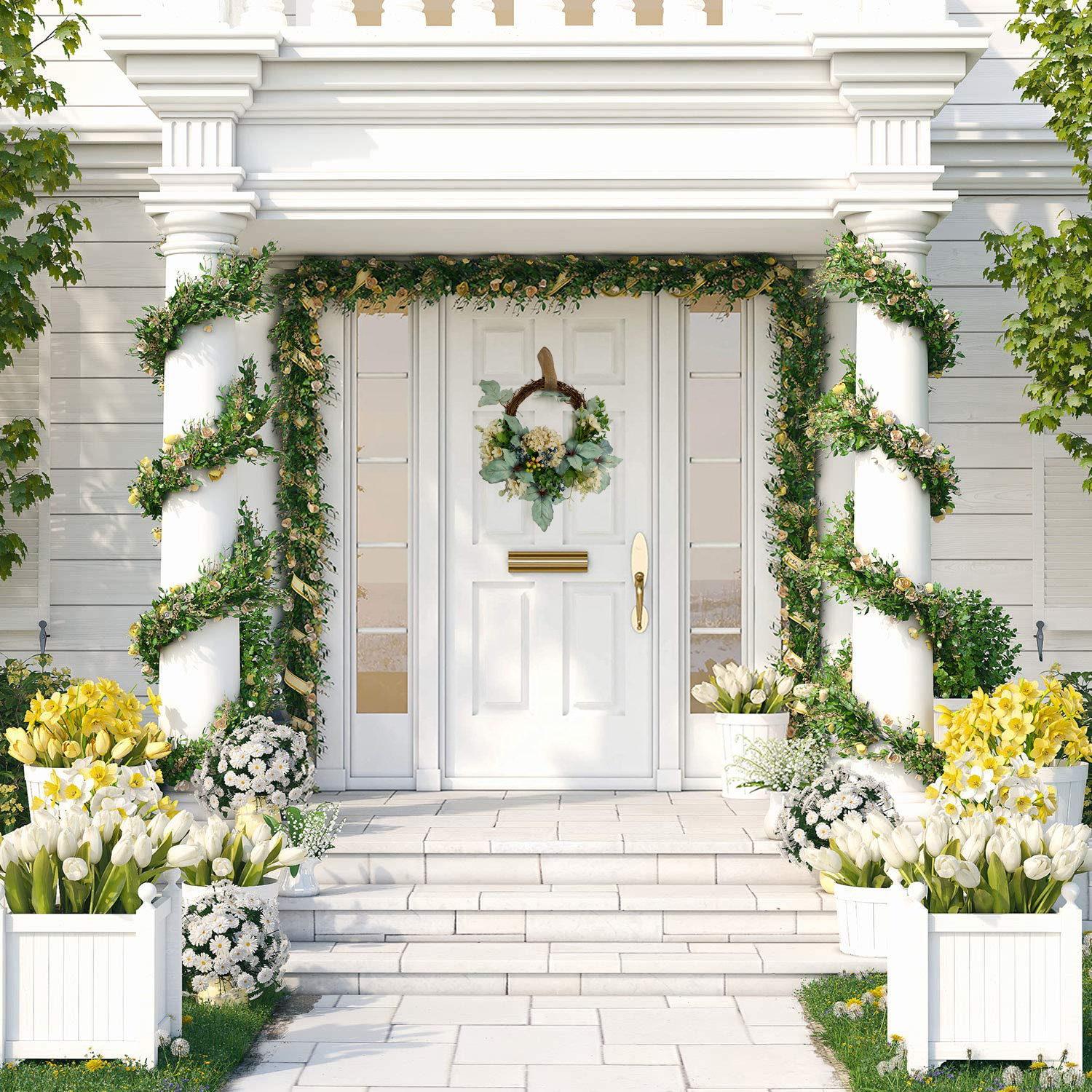 Lente Krans Kunstmatige Hortensia Krans Voor Alle ... – Grandado