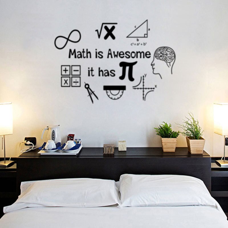 8733 Math is Awesome Wall Sticker Vinyl Poster Dec... – Grandado