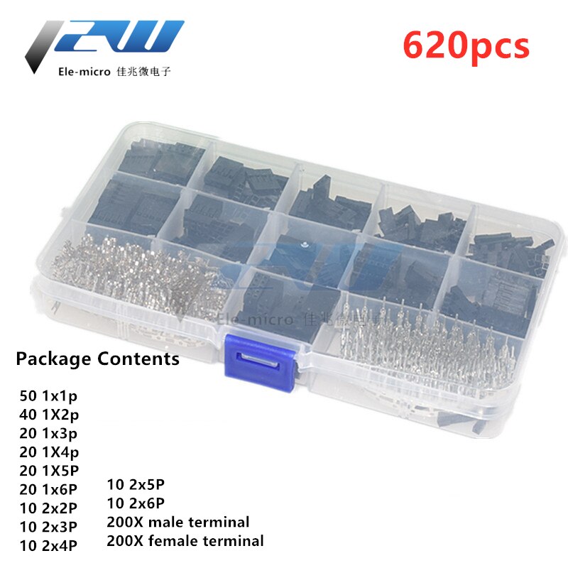 620Pcs/310Pcs 2.54Mm Dupont Jumper Connector Shell... – Vicedeal