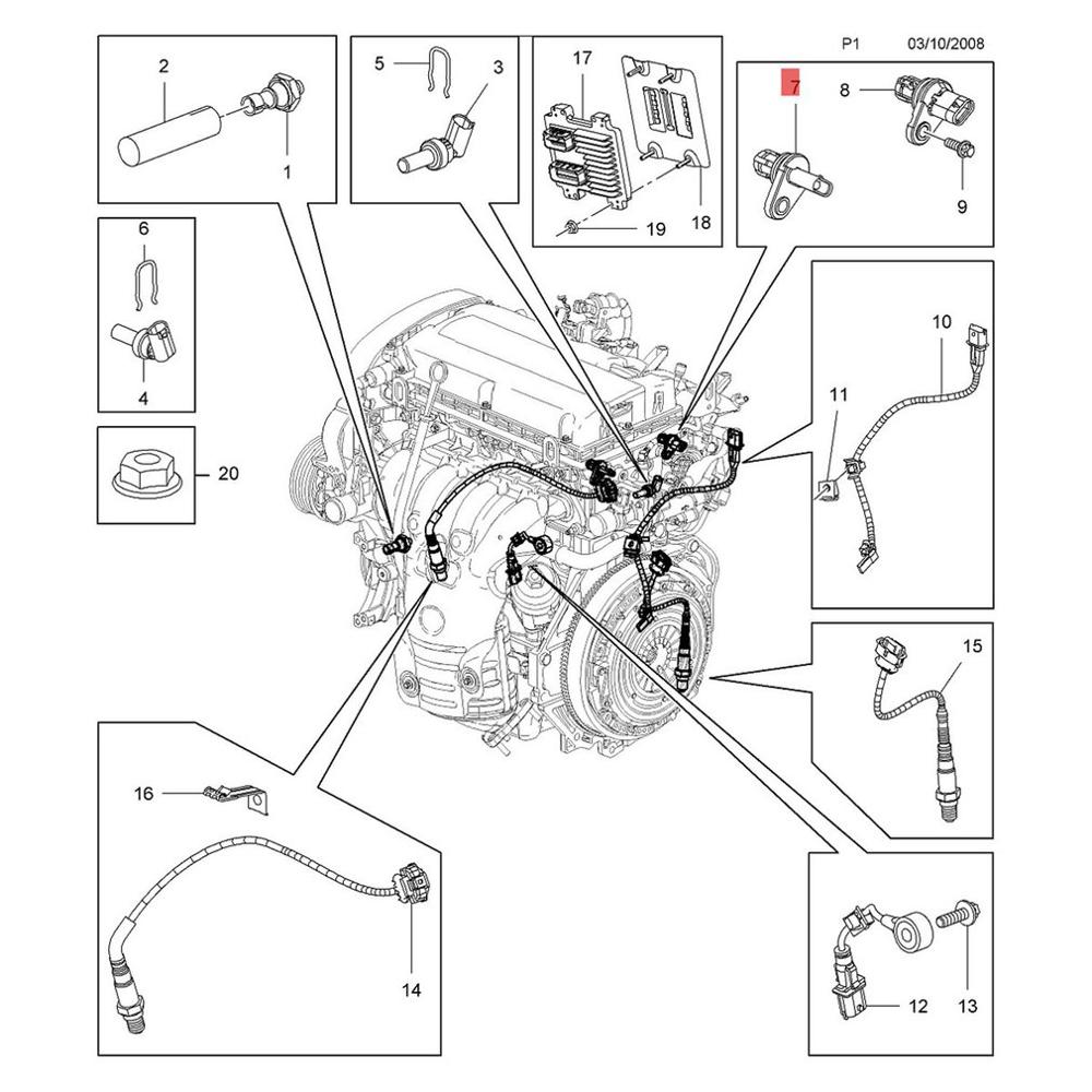 55565709 Camshaft Sensor Exhaust Durable Convenien... – Grandado