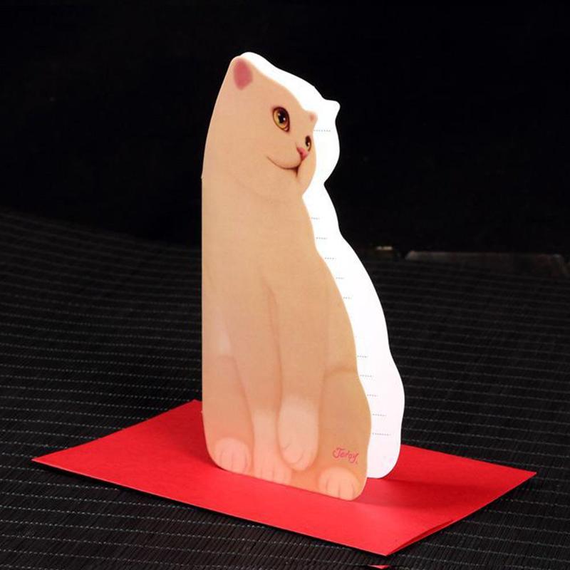 1PC Kawaii Cat Folding Greeting Card Birthday Chri... – Vicedeal