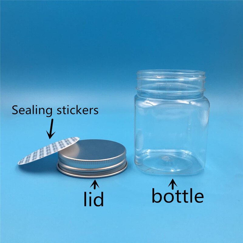 20 pcs 250 500 g Empty Transparent Square Plastic ... – Grandado