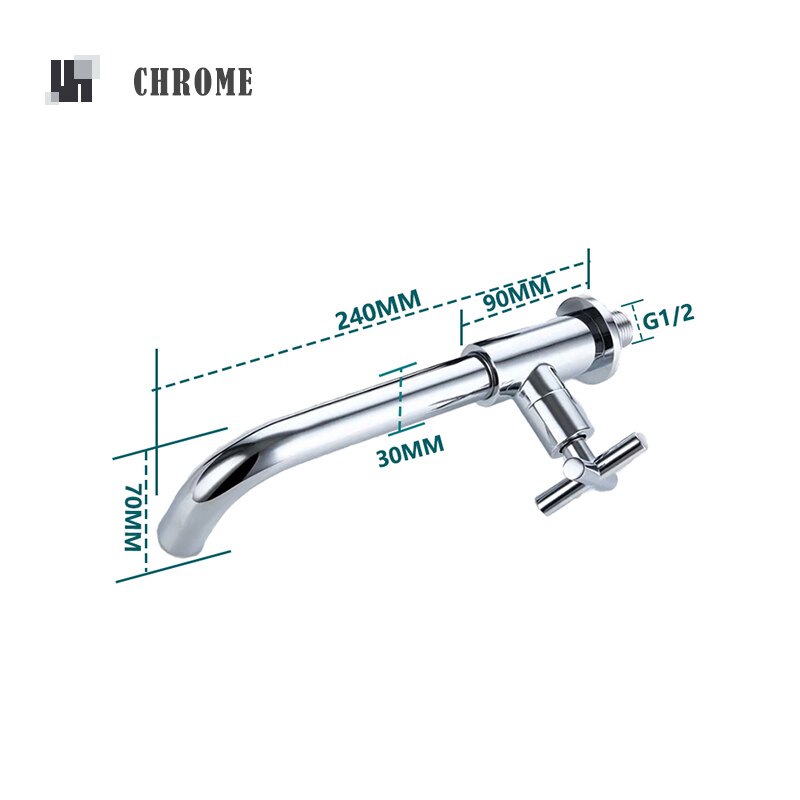 Brass Concealed Wall Mount Single Cold Water Tap B... – Vicedeal