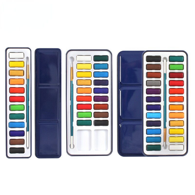12/18/24 Solid Watercolor Paint Beginner Set Blue ... – Grandado